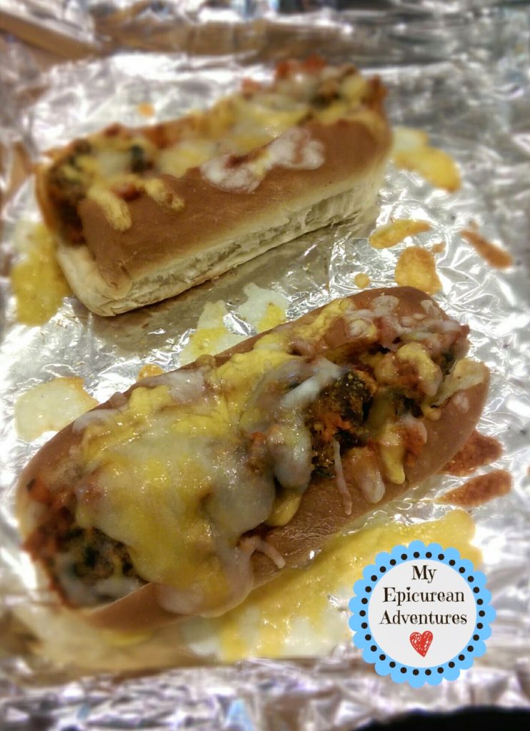 Meatball Subs in Retro Hot Dog Dishes - My Epicurean Adventures